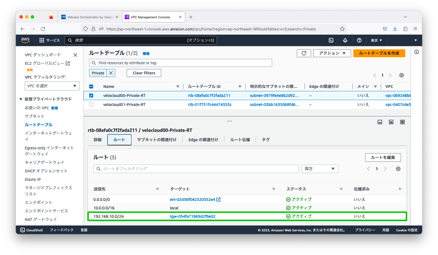 AWS環境へのVMware SD-WAN Edgeのデプロイ (マルチAZ構成) – Cross Side