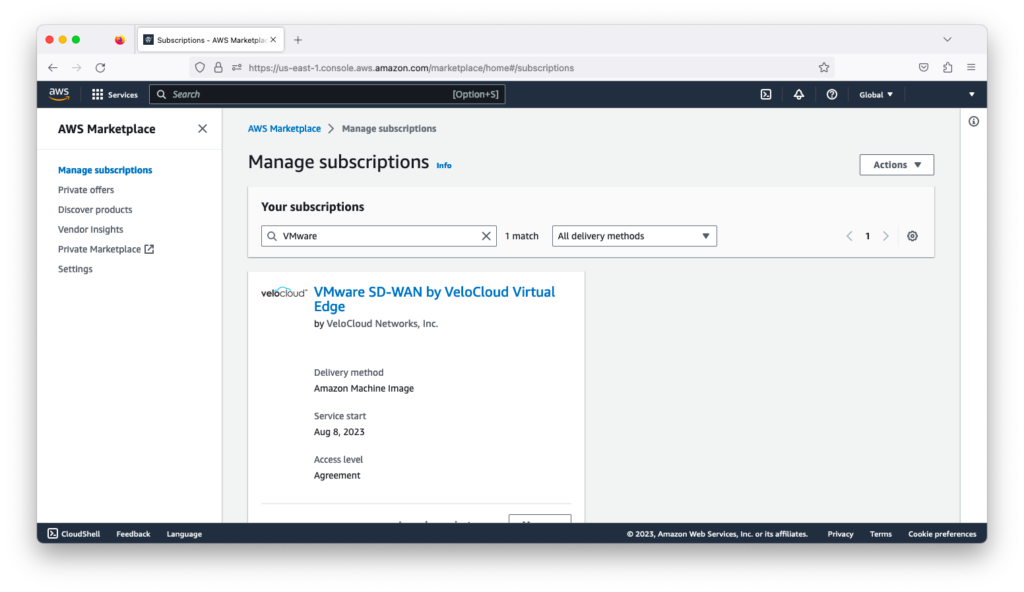 AWS環境へのVMware SD-WAN Edgeのデプロイ (シングルAZ構成) – Cross Side
